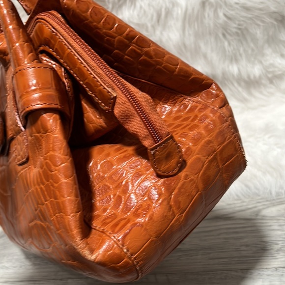 Michael Rome | Bags | Vintage Michael Rome Designs Croc Embossed Tote ...